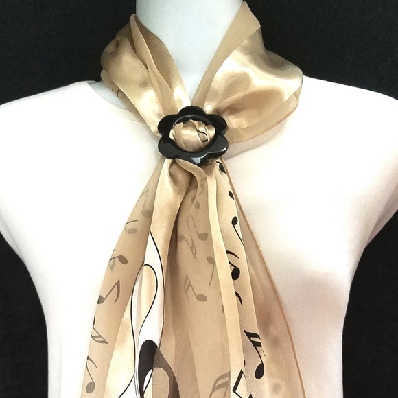 Accessories | 6 Pc Tshirt Clip Scarf Ring Floral Round Slide | Poshmark